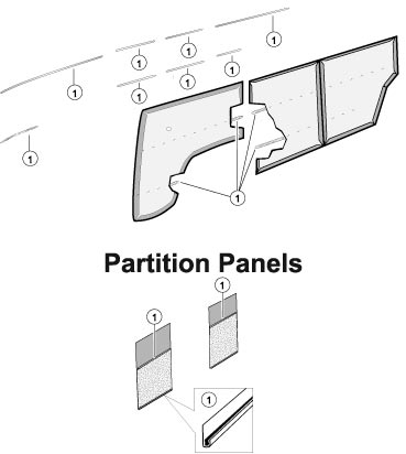 1963-1967 Bus door panel trim kit